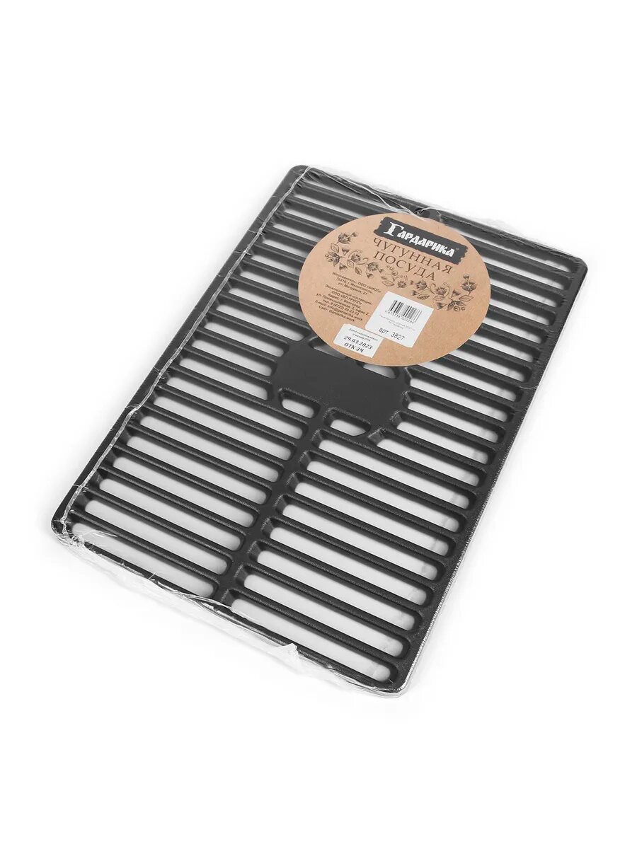 Решетка для гриля "Гардарика", чугунная, универсальная, 42 см x 25 см