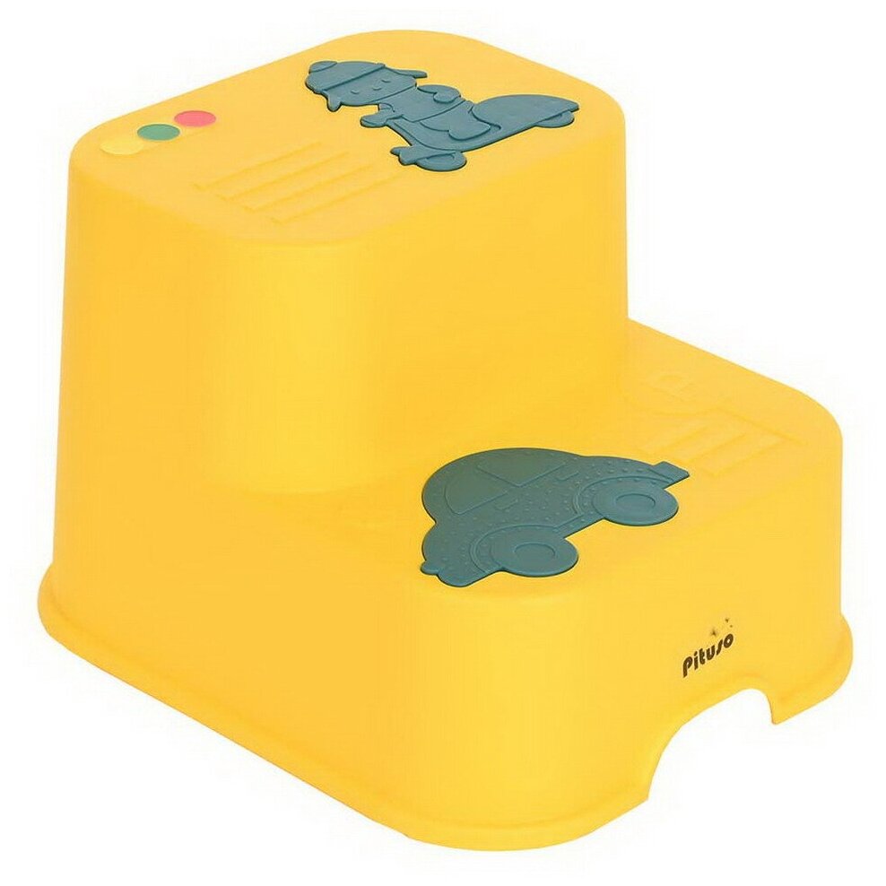 Подставка для ног детская Pituso машинка 2-ступенчатая антискользящая Желтая