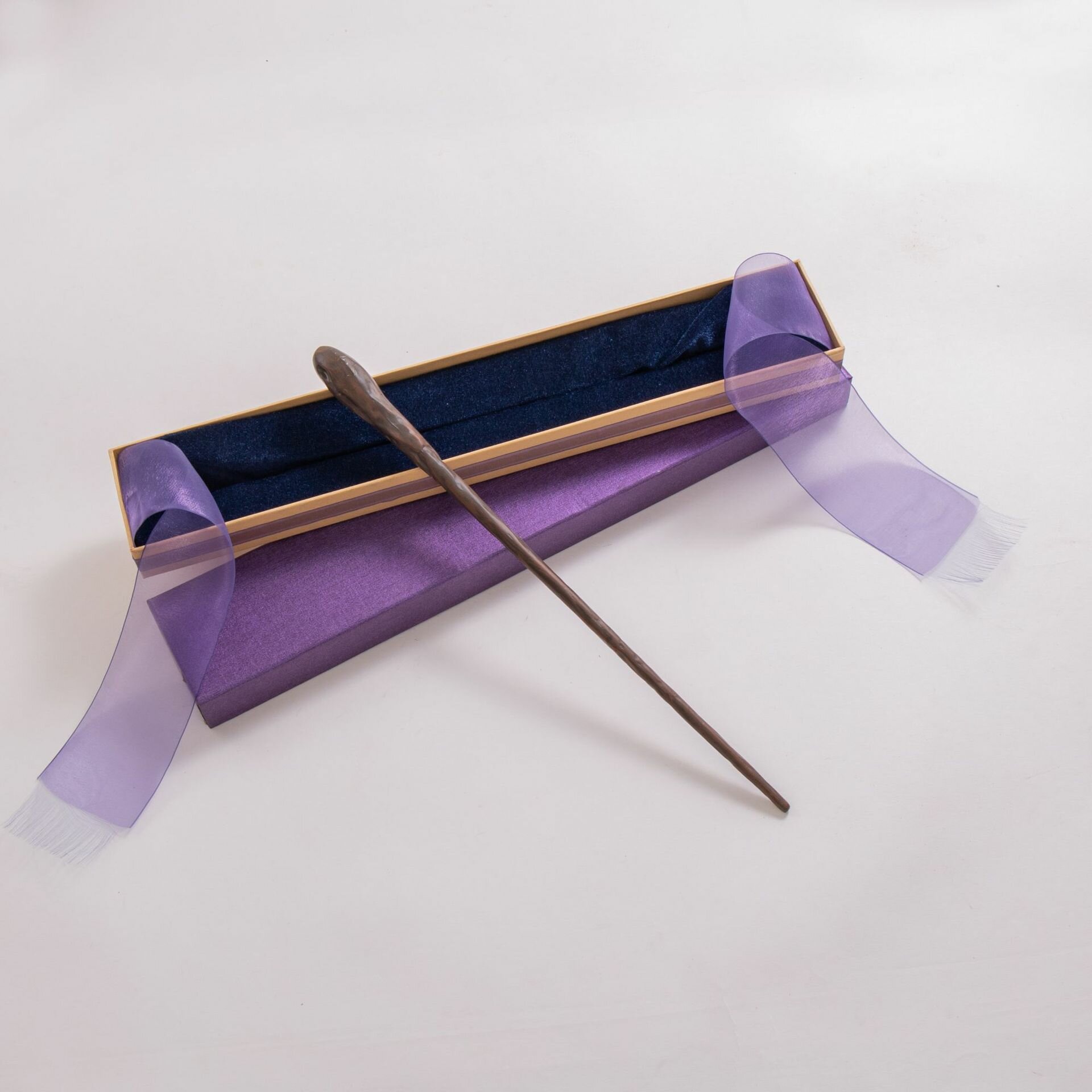 Волшебная палочка с металлическим сердечником из Гарри Поттера, Рождественская подарочная коробка, Таблица заклинаний, Офисный культурный реквизит для косплея, 52. Подарочная коробка с лентой Уильяма Брауна