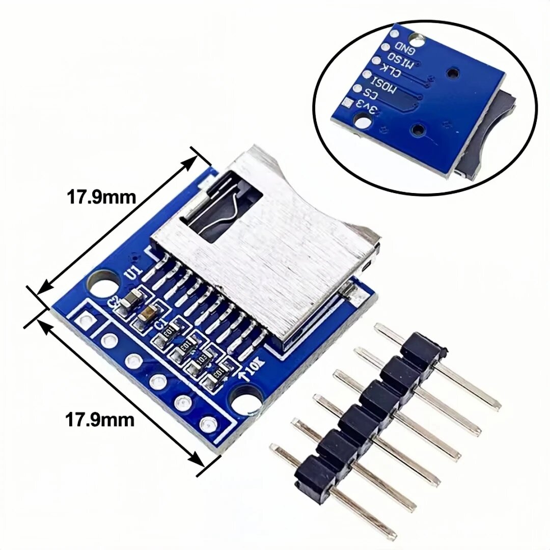Модуль расширения памяти Micro SD для Arduino 5PCS, Mini SD Card Module