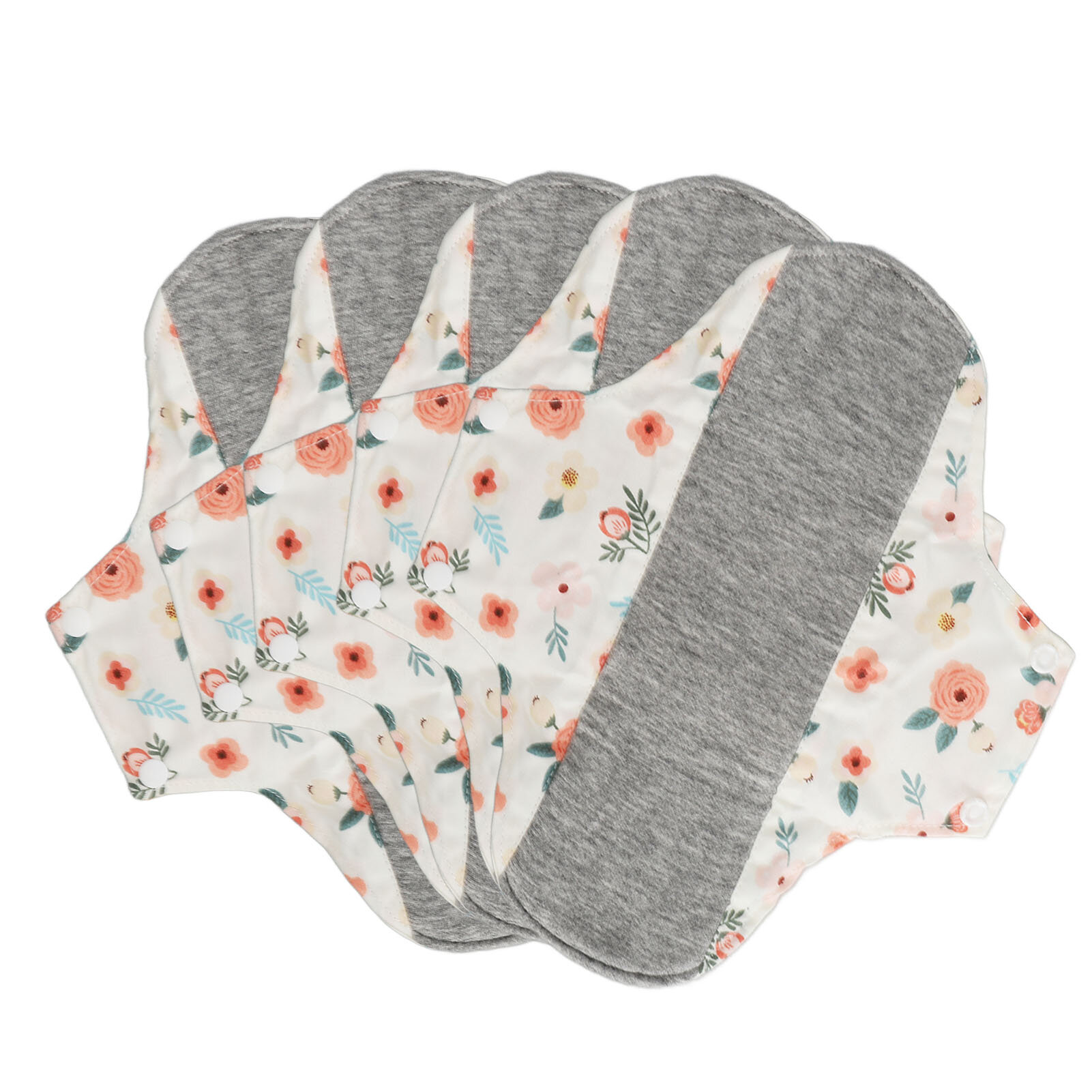 7.87x9 Моющиеся гигиенические прокладки, 5 шт. многоразовых менструальных прокладок для женщин и девочек, дышащие женские прокладки с мягкой тканью для обильных и слабых выделений