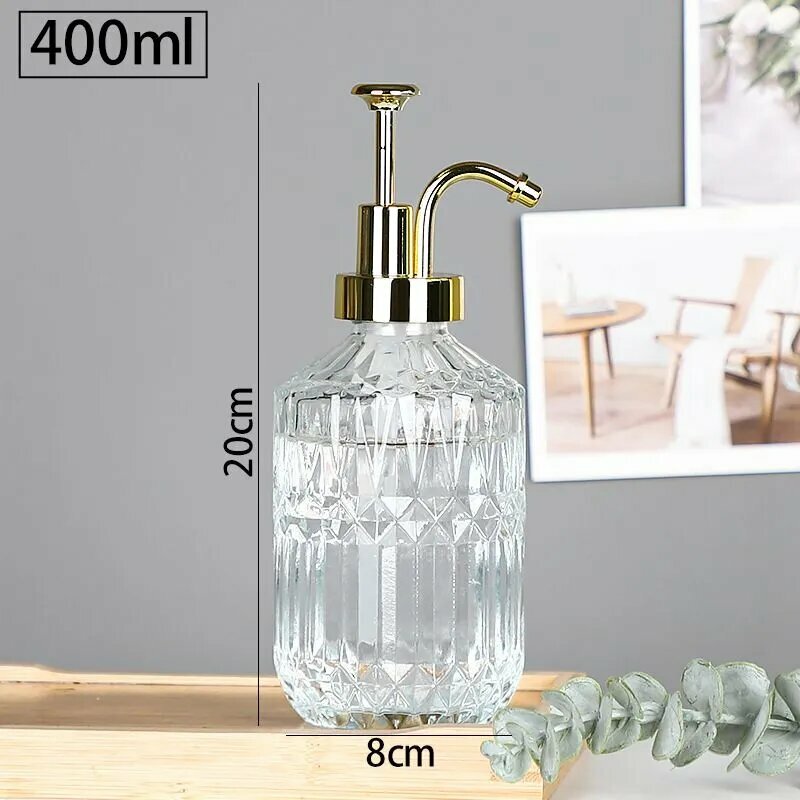 Винтовой дозатор для жидкого мыла "В Корзине", стекло, пластик, 400 мл