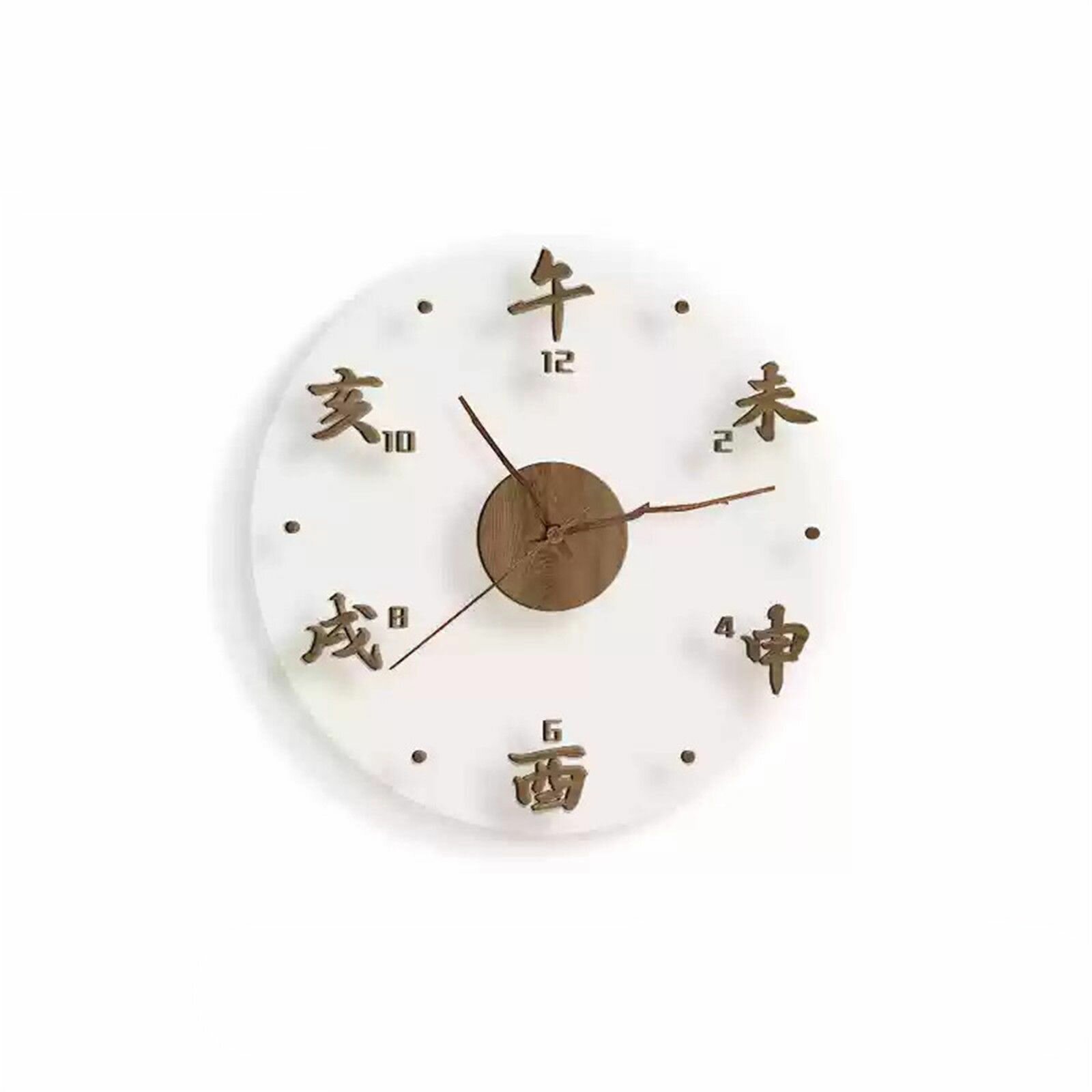 Настенные часы в китайском стиле, декоративные настенные часы для кухни, китайское время и арабские цифры
