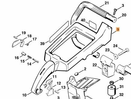 STIHL рама рукоятки TS50,510,760 оригинал