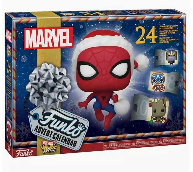 Рождественские игрушки, Funko POP Christmas Spider-Man, 24 фигурки в слепых коробках