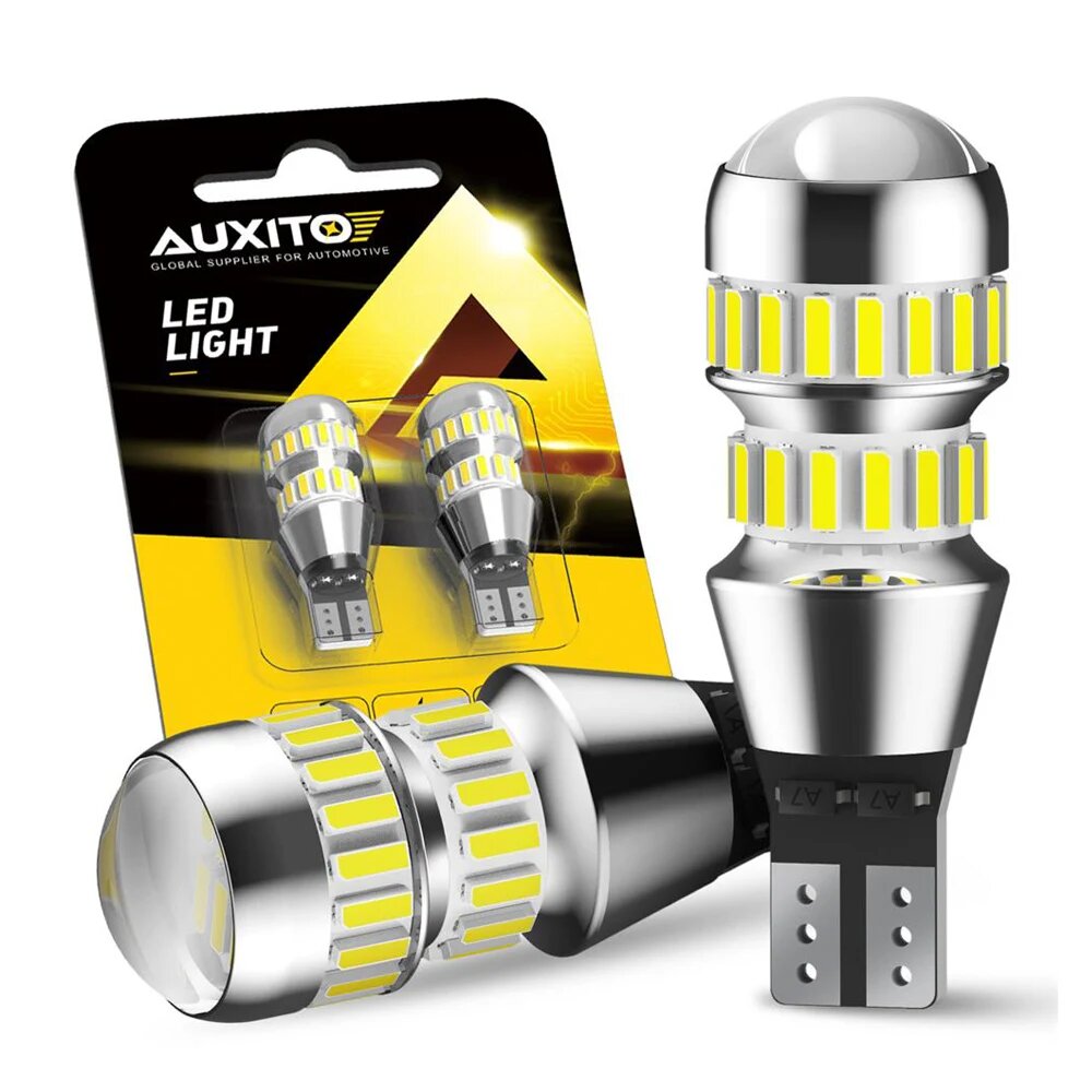Светодиодные Лампы AUXITO T15 W16W, 2 Шт, 42-SMD, 912 921, Canbus, Без Ошибок, 2000 Лм, 6000K, Белые, Для Задних Фонарей