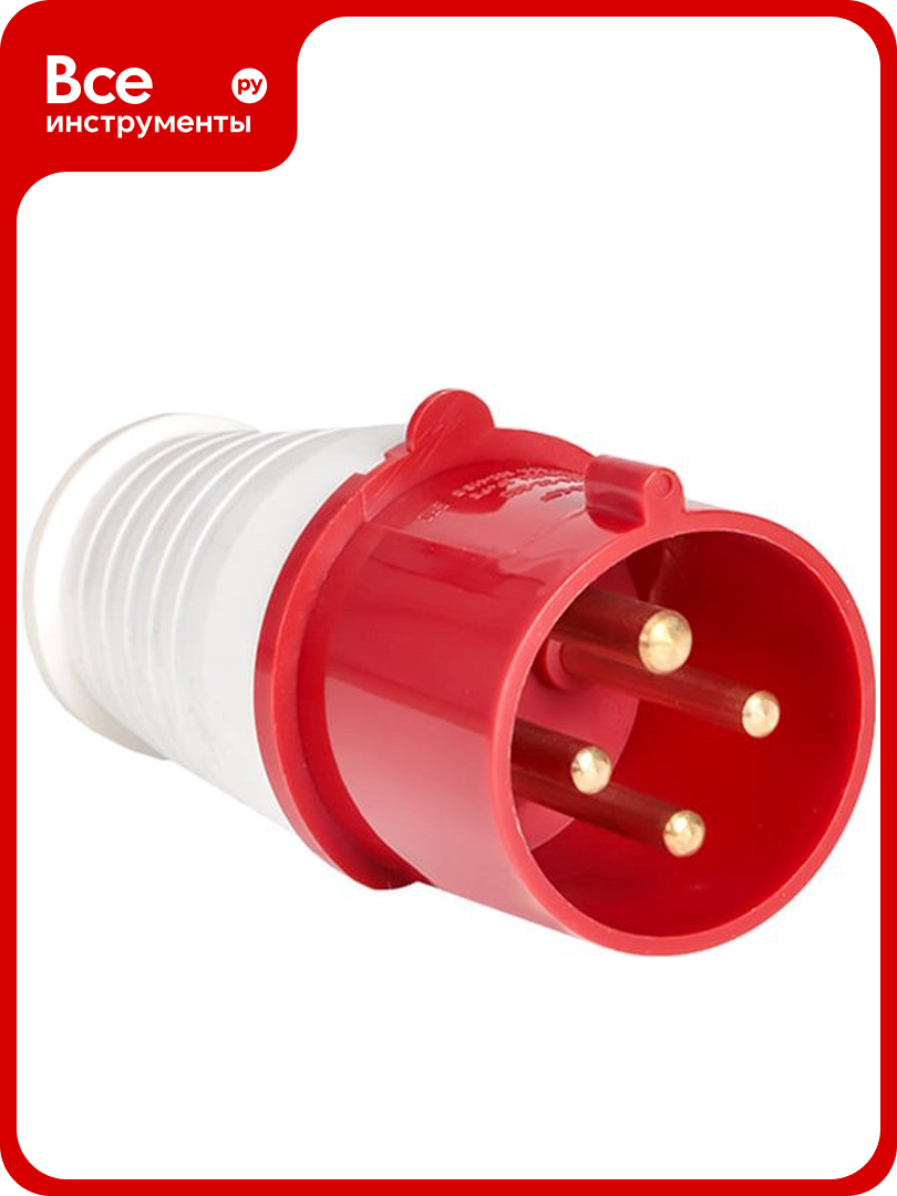 Переносная, EKF, вилка EKF 024 3Р+РЕ 32А 380В IP44 PROxima ps-024-32-380, обеспечения электропитания промышленного и