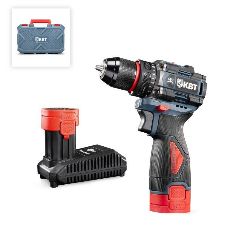 Шуруповерт аккумуляторный бесщеточный DB-16-10 серия профи, КВТ 102587 (1 шт.)