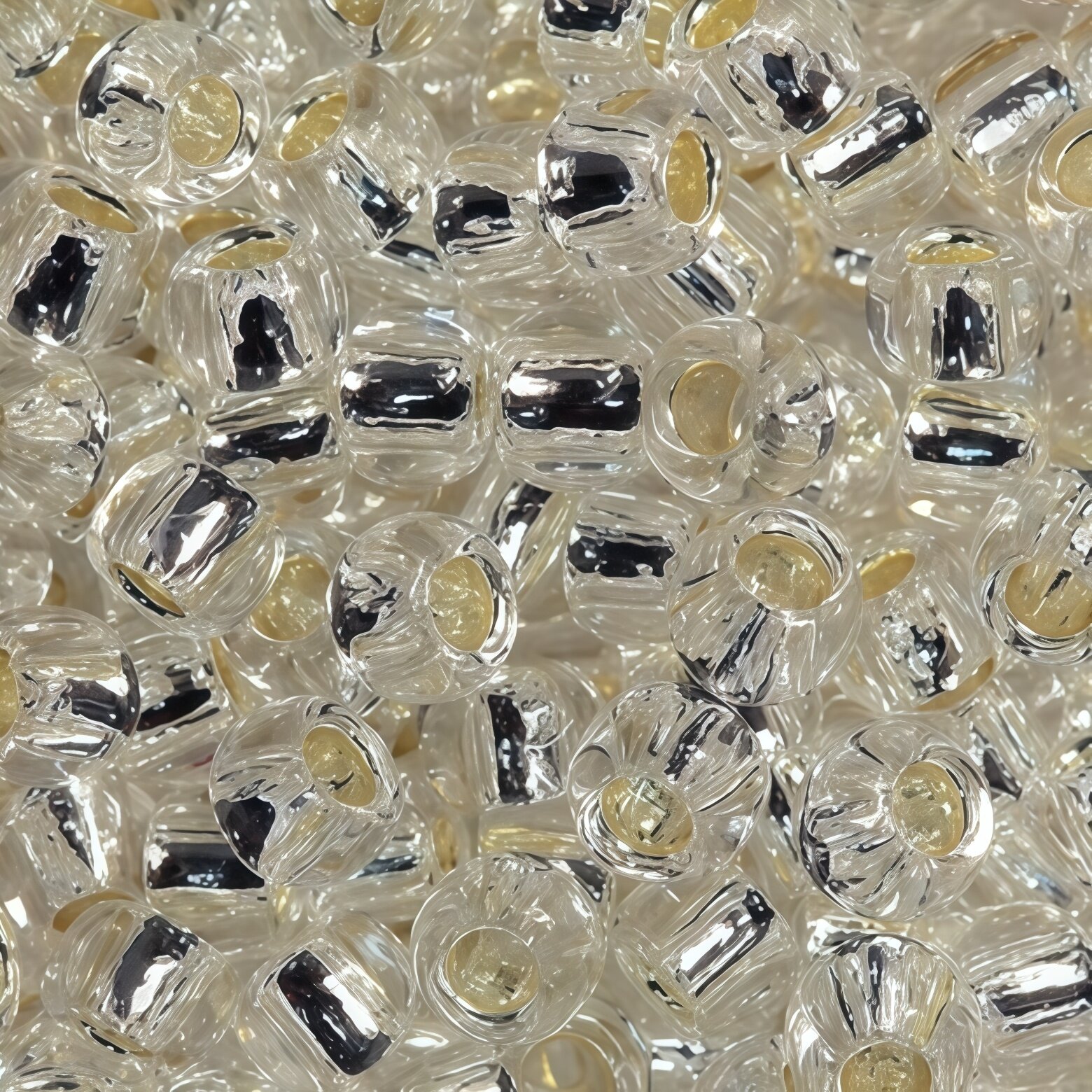 Бисер TOHO круглый, размер 8/0, цвет #21 (Внутреннее серебрение, хрусталь), 10 грамм