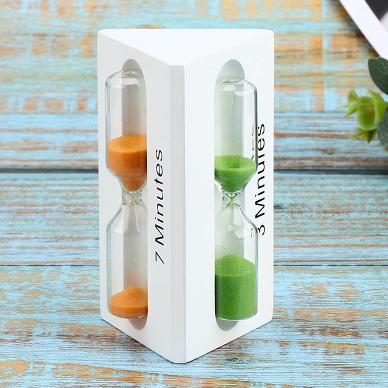 Стеклянные песочные часы на 3 5 7 минут для кухни игр и декора стильный подарок с точным измерением времени