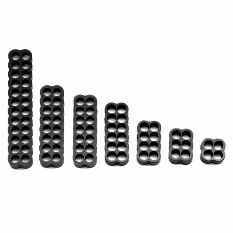 Комплект круглых акриловых гребенок для кабелей ATX/GPU с изоляцией 4 мм (24/16/14/12/8/6/4 контакта) - 2 шт.