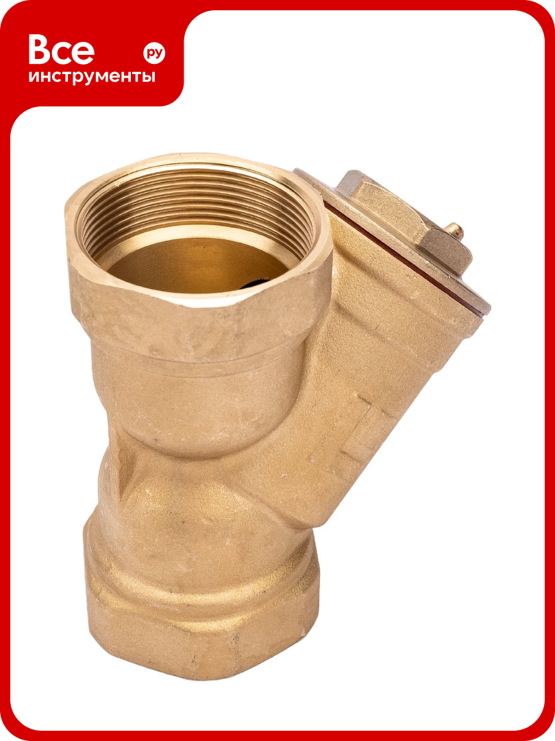 Сетчатый фильтр STI латунный Y-образный Ду50 Ру16 муфтовый уплотнение паронит D260-00678 ТТ000009628, 110 г