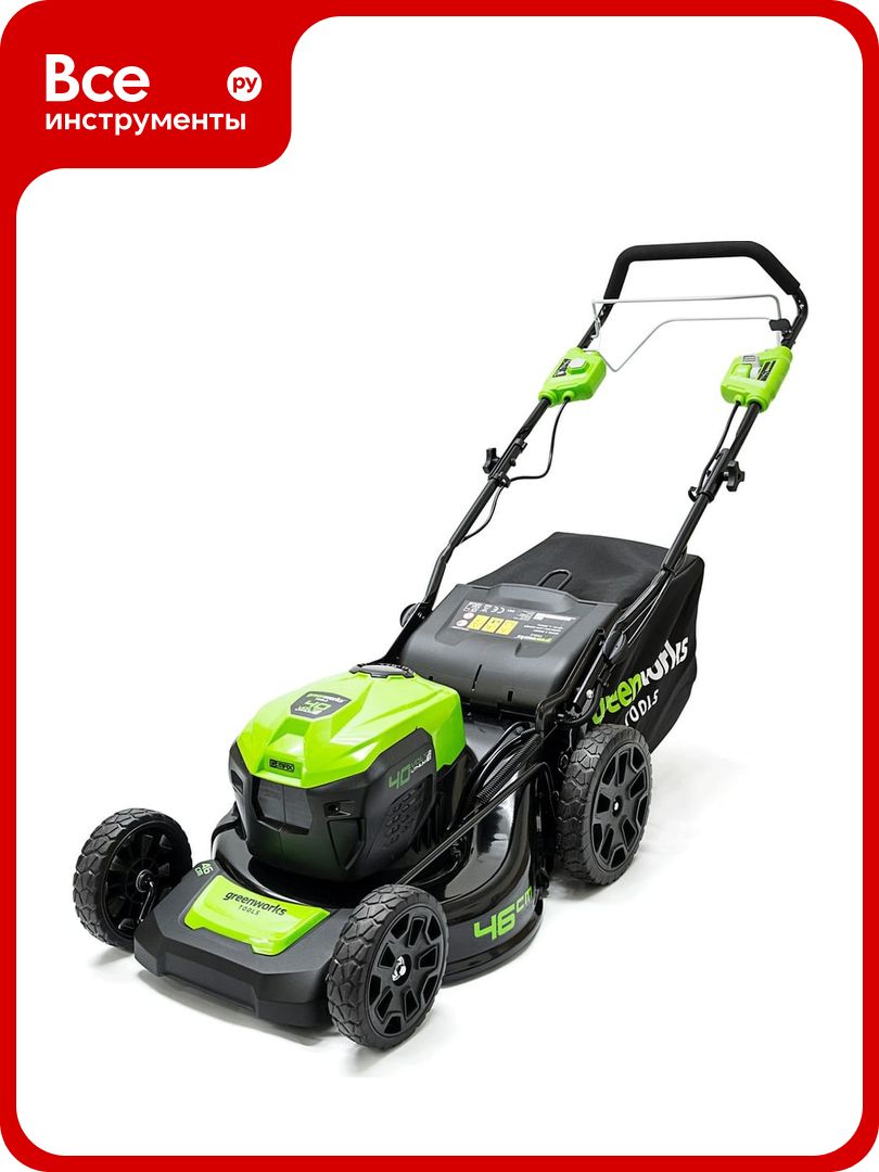 Газонокосилка GreenWorks 40V G-Max GD40LM46SP без АКБ и ЗУ 2506807, 40 В, Надежный