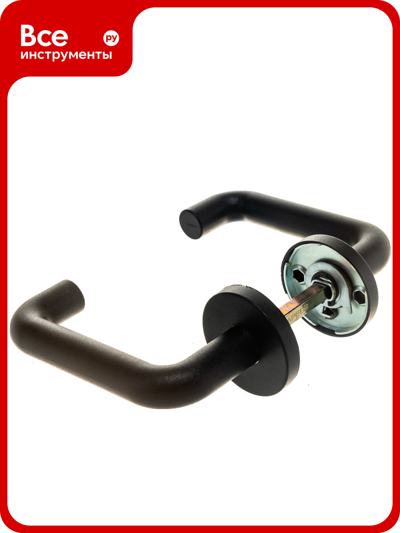 Раздельные ручки Apecs H-0203-BL DP-C-02 20373, пластиковый, оцинкованная сталь, для межкомнатных дверей