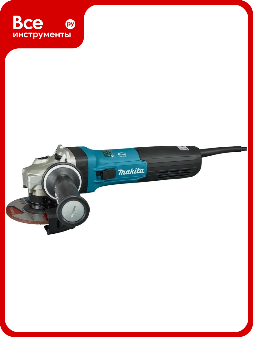 Углошлифовальная машина Makita 125 мм, 1900 Вт, 2800-11500 об, SJSII, AFT GA5091X01
