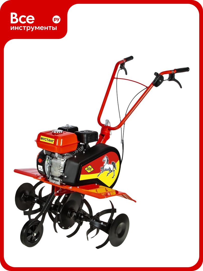 Бензиновый культиватор DDE Мустанг 799-505 с цепным редуктором и 4‑тактным двигателем для бытовых работ