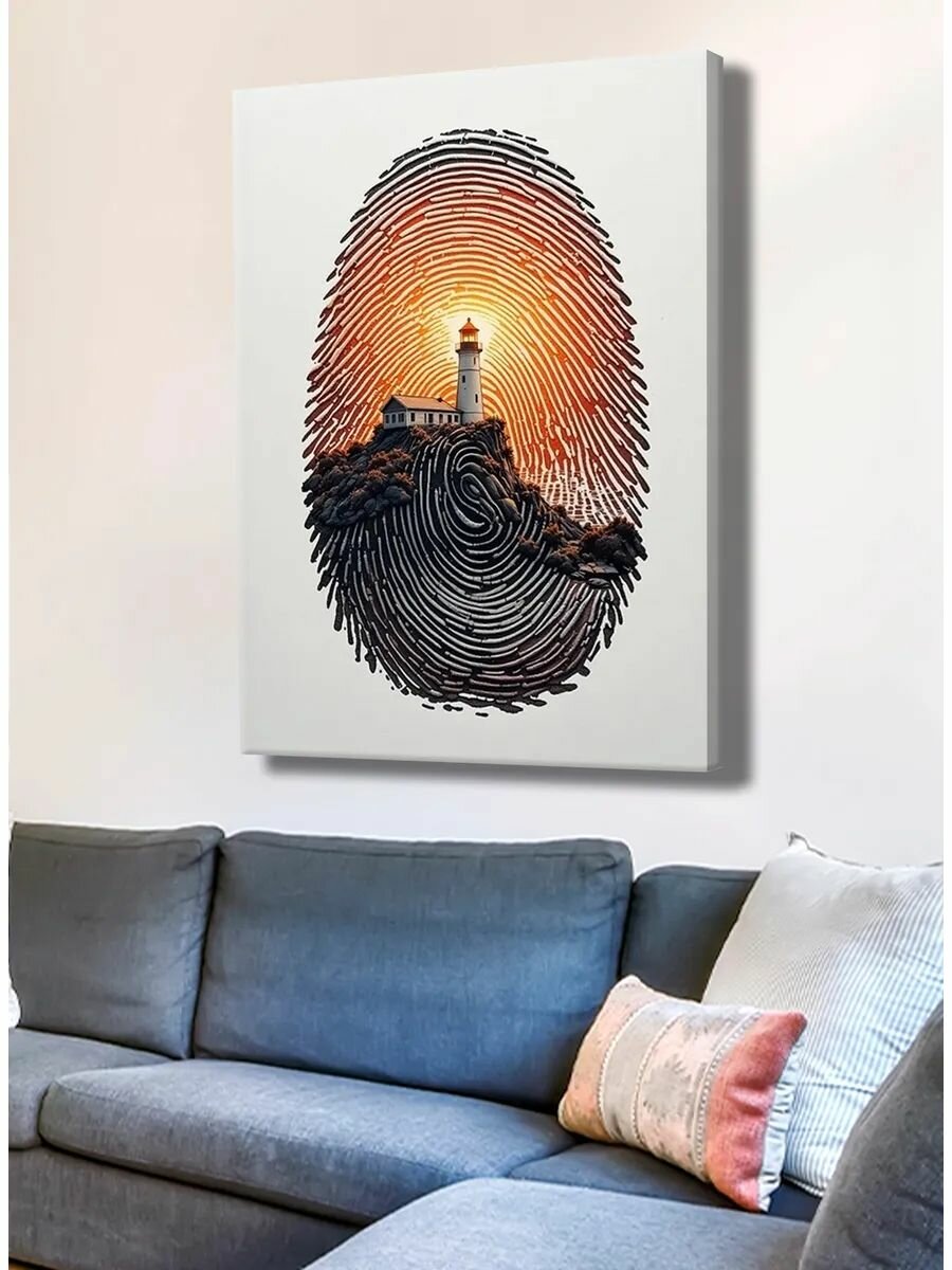 Картина "Отпечаток маяка", на стену 50х70см 1шт.