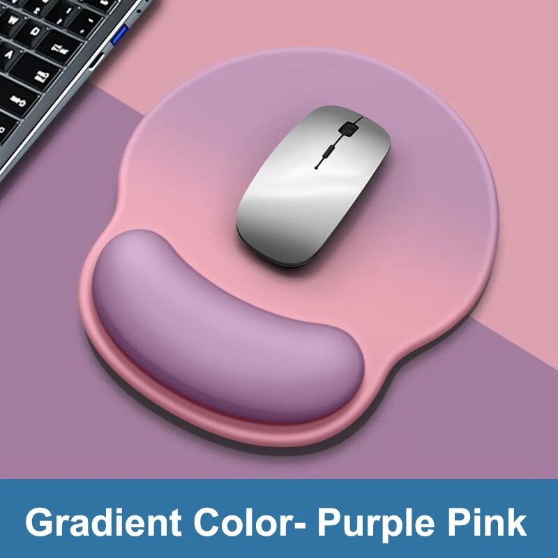 Эргономичный коврик для мыши VAORLO из пенного материала Purple Pink