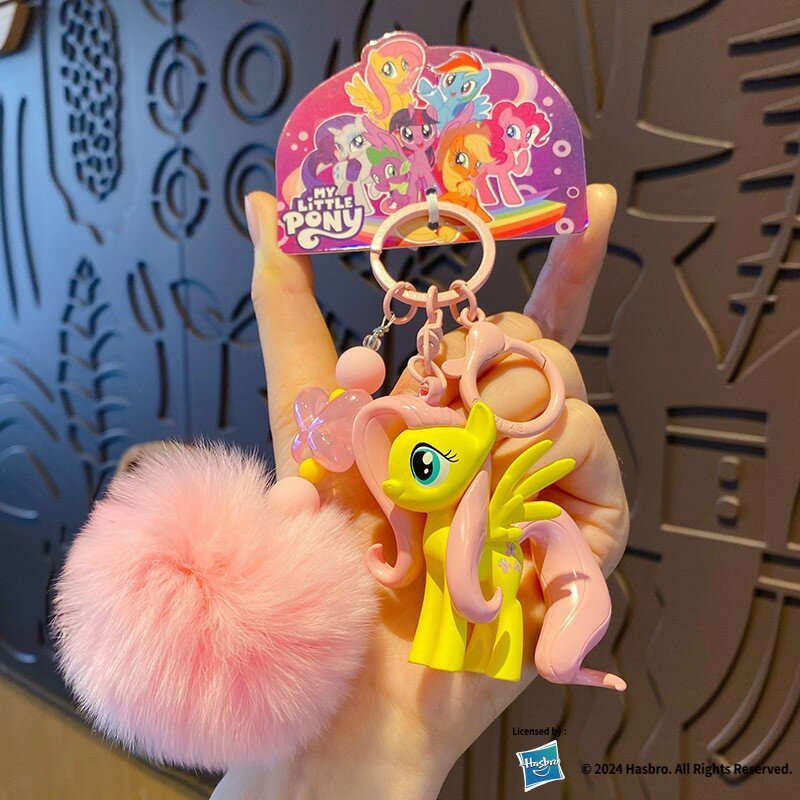 Изысканный брелок с помпоном My Little Pony для девочек, милый брелок в виде куклы Твайлайт Спаркл для рюкзака, подарок в честь Года Лошади.