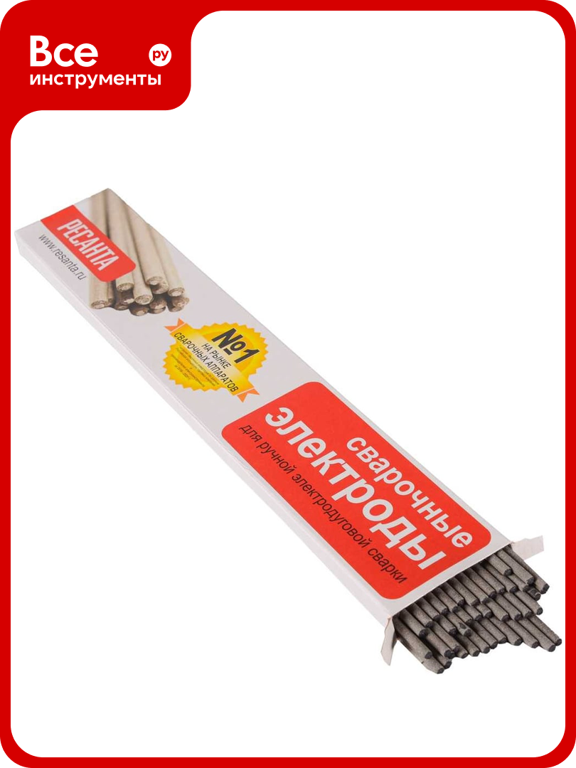 Электрод МР-3 рутиловое покрытие для сварки углеродистых сталей тип Э46, бело‑серый