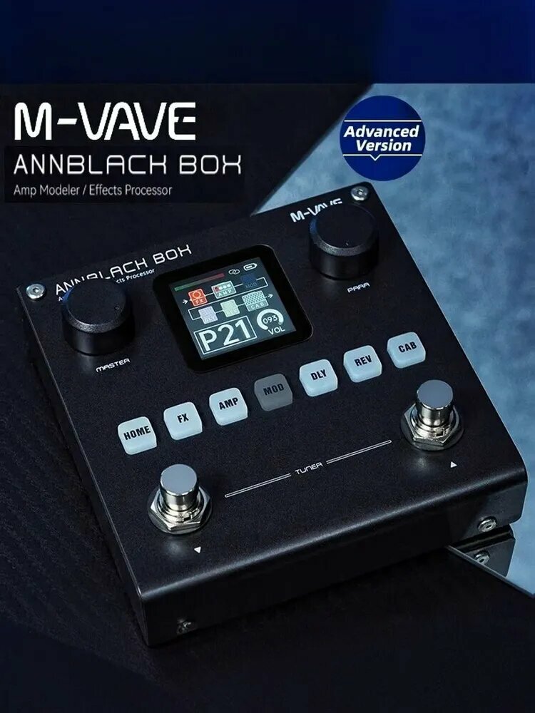 M-VAVE Blackbox Гитара/Бас Процессор Эффектов 80 Пресетов, Bluetooth, USB Аудио для Студии/Сцены