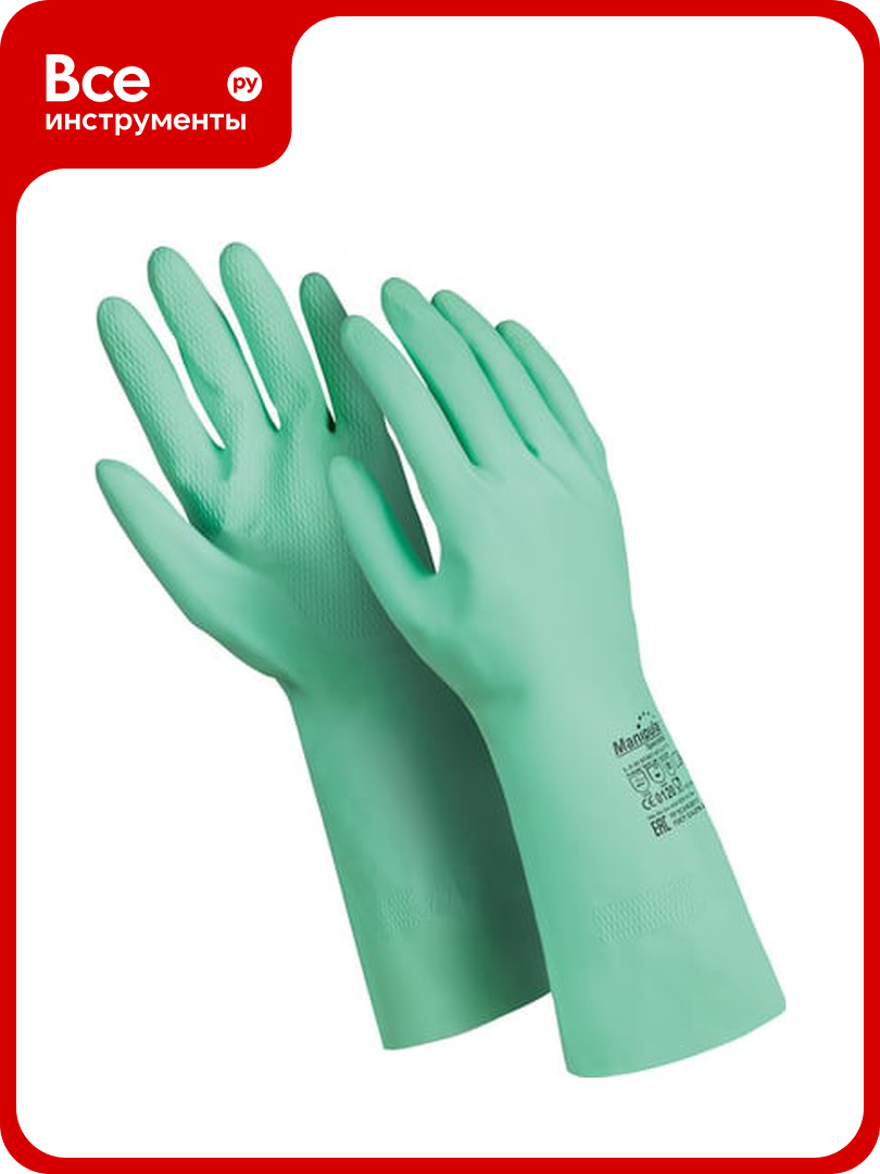 Перчатки MANIPULA Контакт, хб напыление, размер 9-9.5, зеленые L-F-02 605824 надежной конструкции