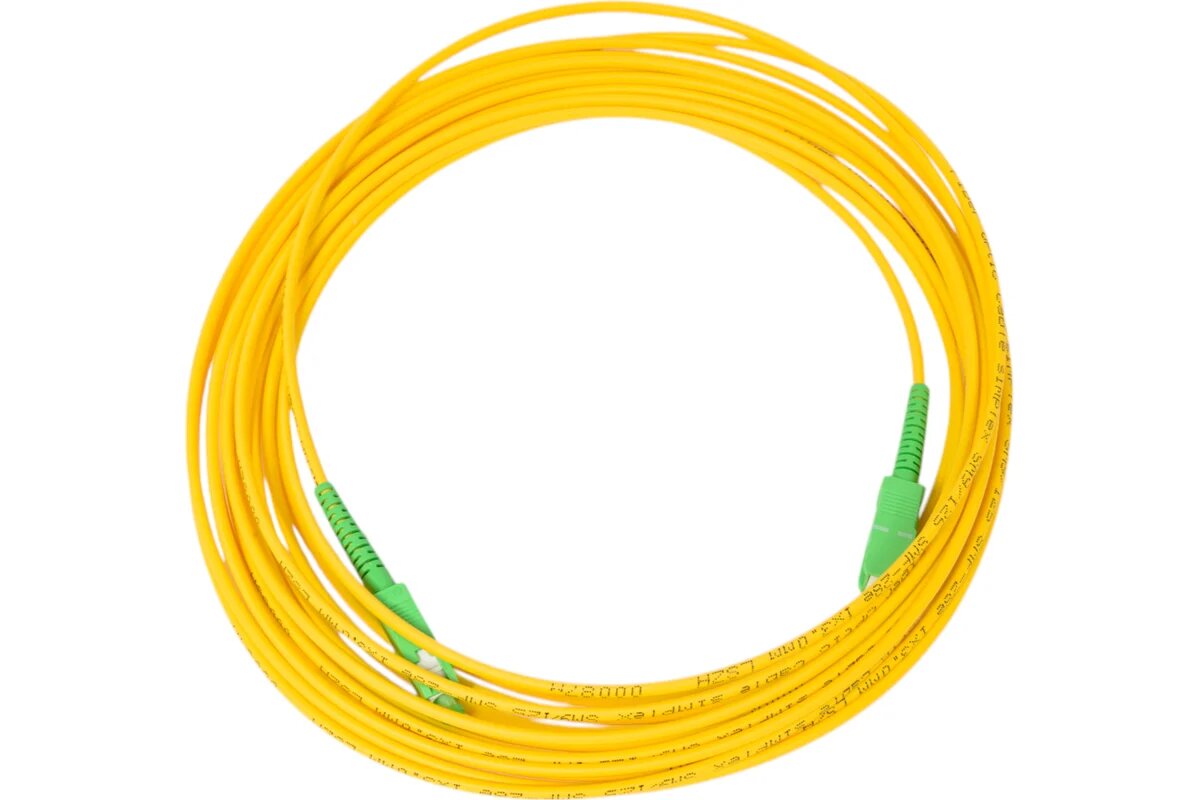 REXANT Патч-корд оптический SM OS2 9/125 SC/APC-SC/APC Simplex LSZH 7 м кабель