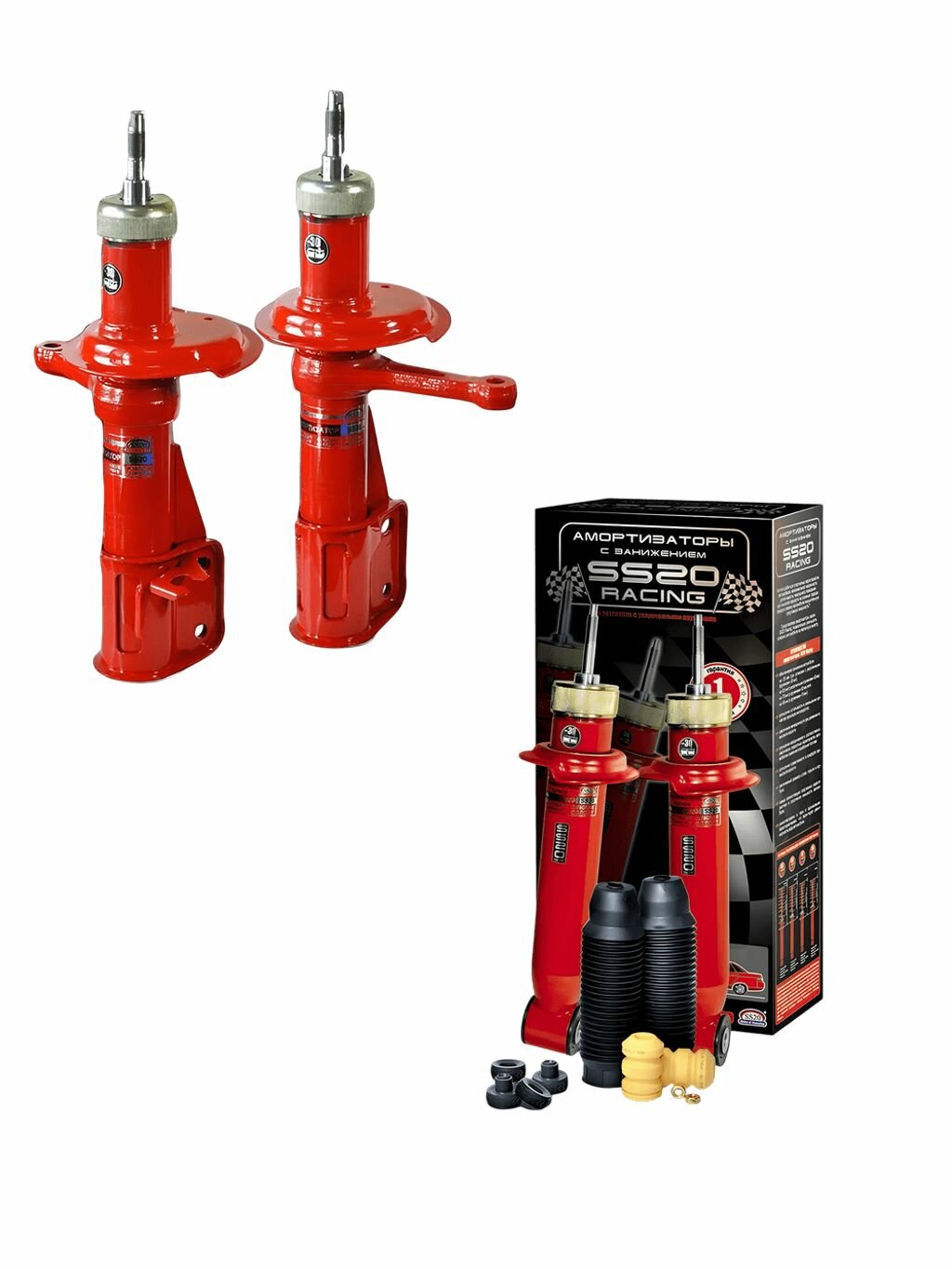 Комплект стоек SS20 -70 ваз 2112 "Racing спорт"- Артикул: BND-026480-482-2112 - Производитель: Россия
