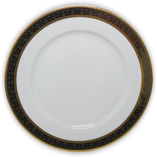 Тарелка десертная Thun 1794 "Opal", "Широкий кант, платина золото", 19 см. (ОПЛ0016)