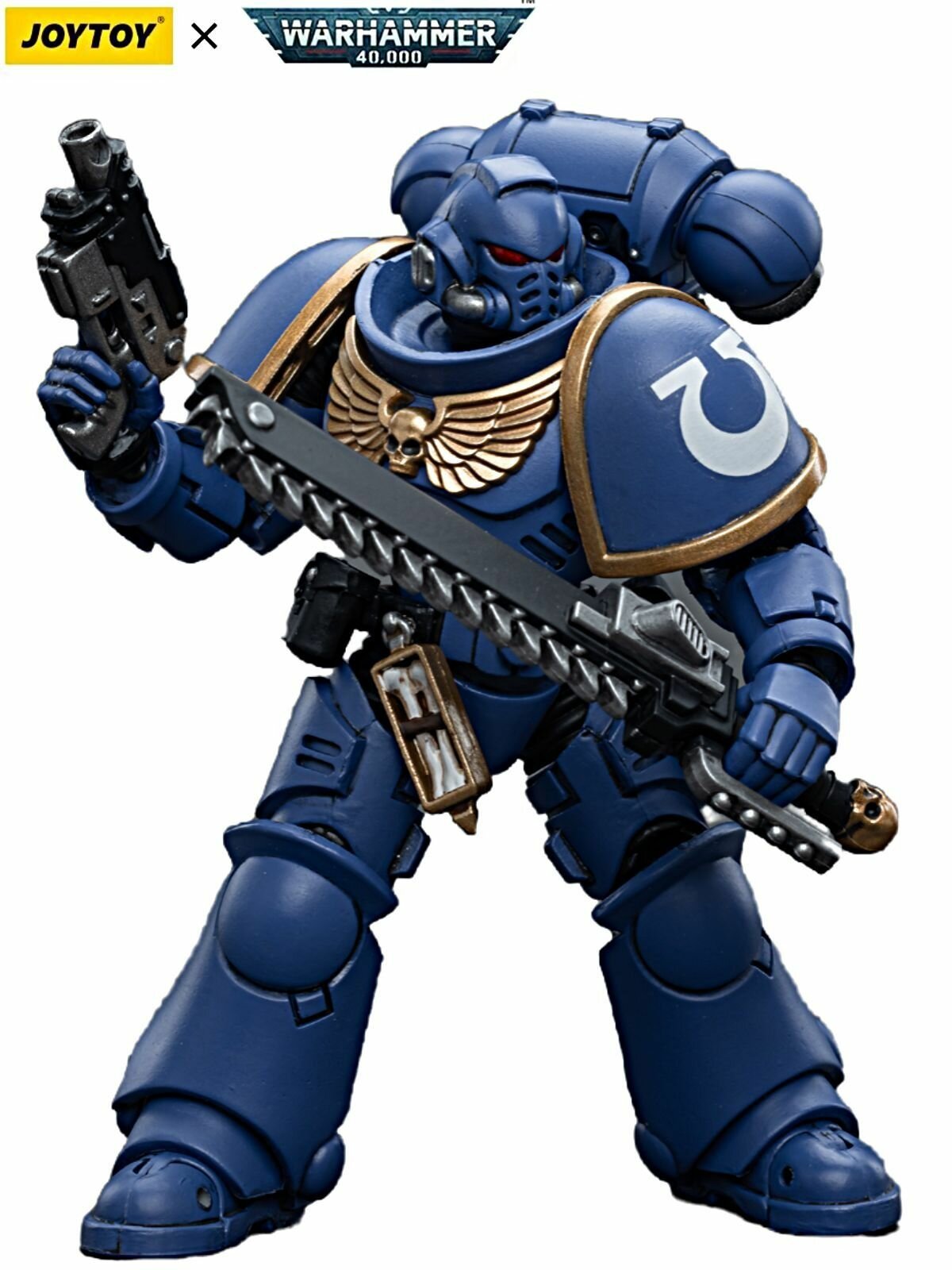 Подвижная фигурка JOYTOY Warhammer 40000 1/18 Ultramarines Intercessors Подарок модели