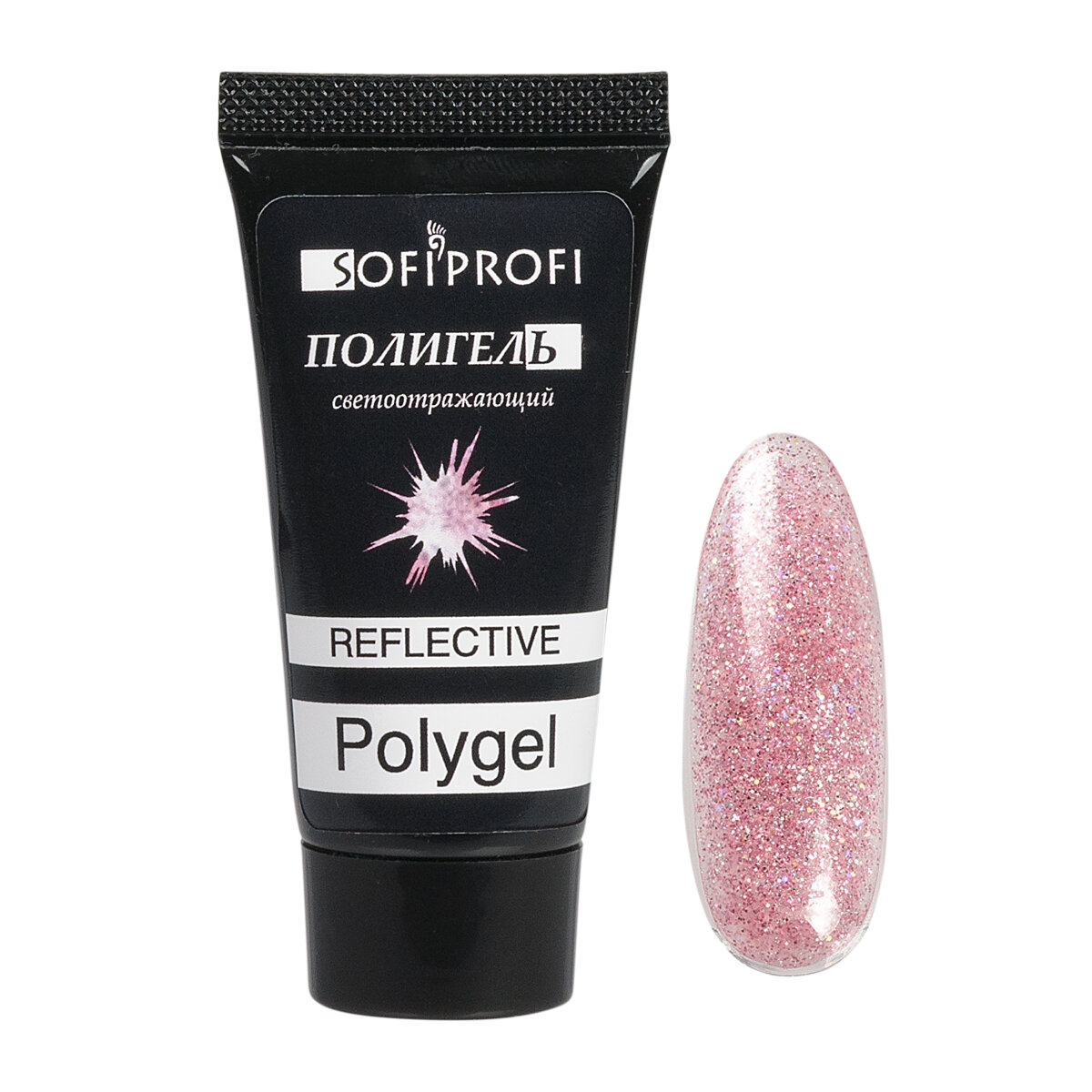 Полигель светоотражающий для ногтей Тон 2722 Sofiprofi REFLECTIVE Polygel, 15 мл