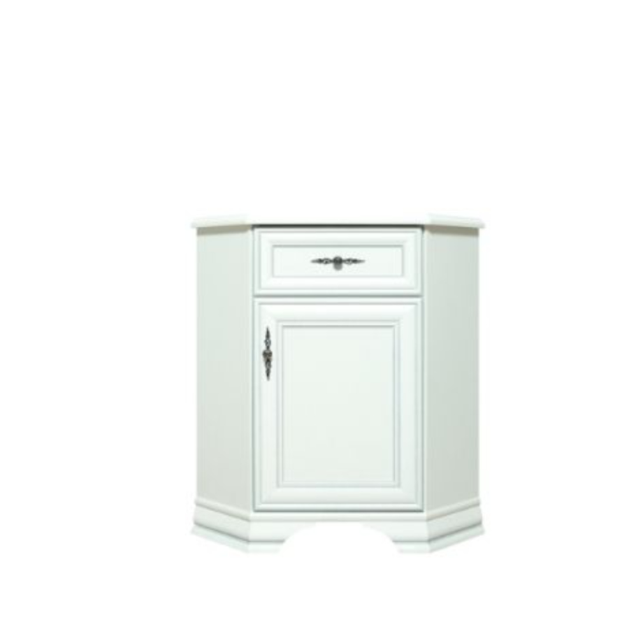 Тумба угловая БРВ-Мебель белая KOMN1D1S/Р правая