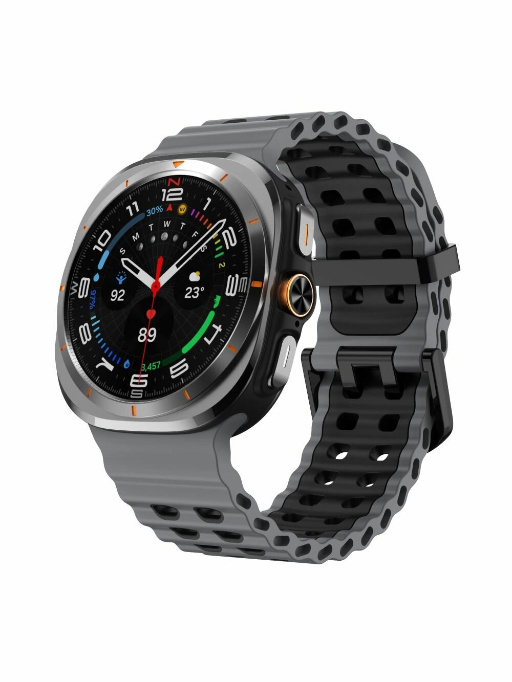 Спортивный силиконовый ремешок подходит для Samsung Galaxy Watch 7 Ultra и Samsung Galaxy Watch 8 Ultra 2