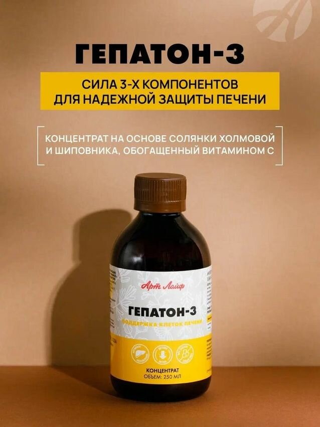 Взвар Арт Лайф "Гепатон-3", для защиты печени, натуральный состав, 350 г