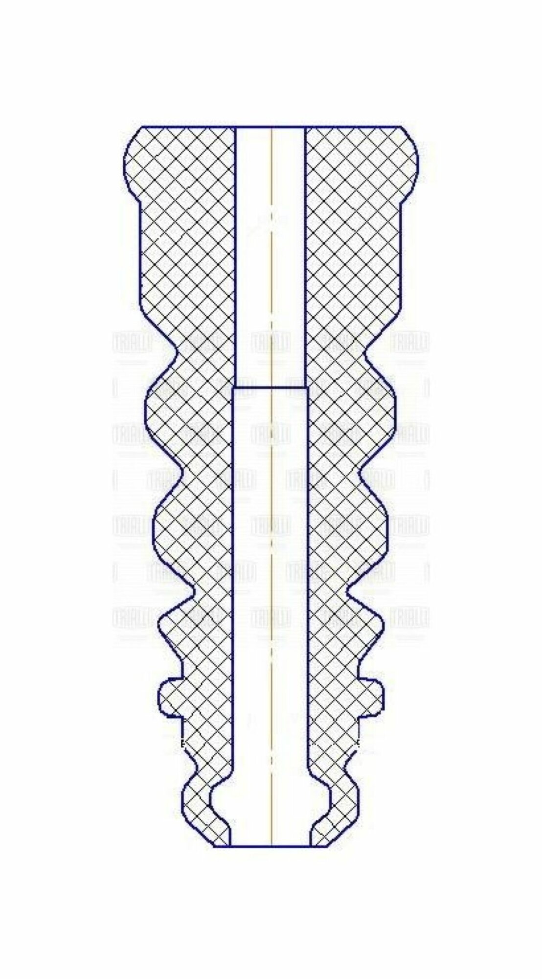 Буфер (Отбойник) Задн. Амортизатора (2 Шт.) Для А/М Vw Polo (10-)/Skoda Rapid (10-) (Bc 1802)(Trialli Bc1802)