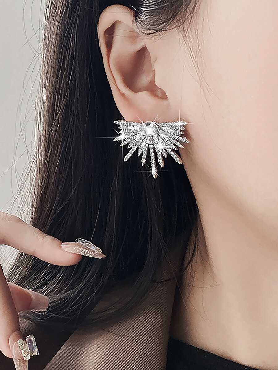 Серьги, горный хрусталь