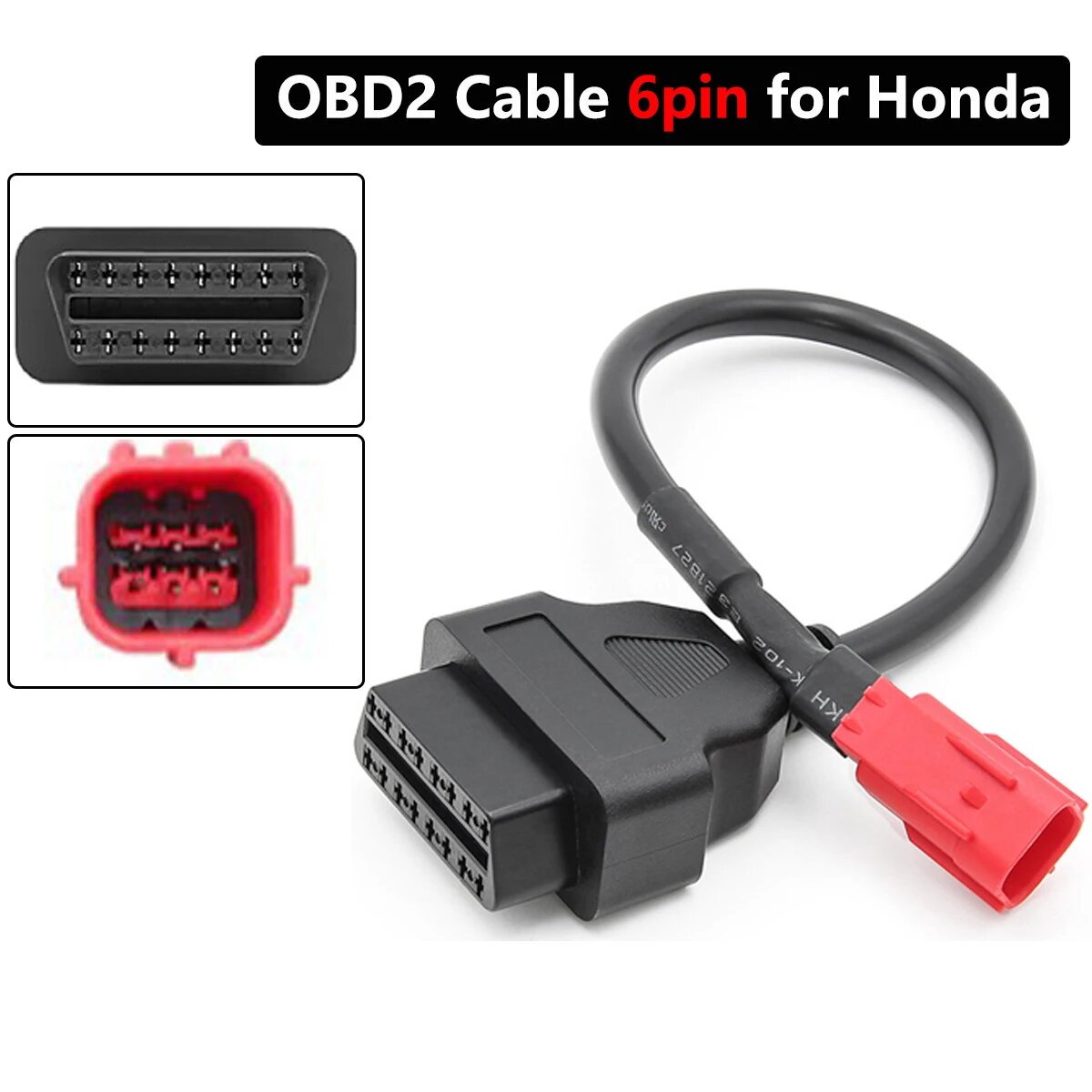 4-контактный 6-контактный разъем OBD2 для KTM/YAMAHA/HONDA/SUZUKI/Ducati/Kawasaki, 3-контактный на 16-контактный удлинительный кабель OBD, адаптер для мотоцикла 6pin forHonda