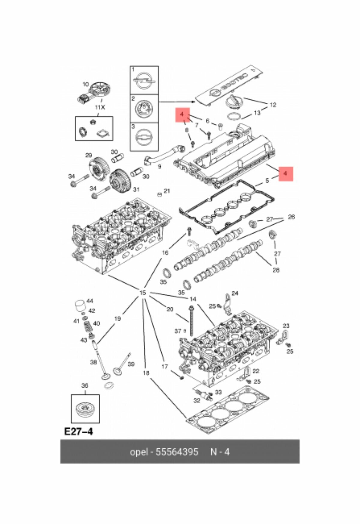 Крышка Головки Блока Цилиндров [Org](Gm/Opel/Chevrolet 55564395)