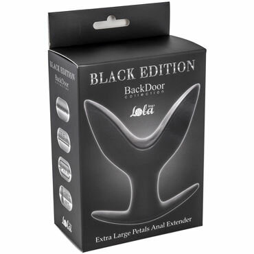 Lola Toys Back Door Extra Large Petals Anal Extender, черный Анальный якорь очень большого размера