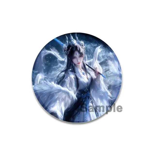 Zhu Xian китайская аниме династия нефрита круглые булавки Мультяшные персонажи значки косплей ручной работы DIY брошь декоративная одежда подарки