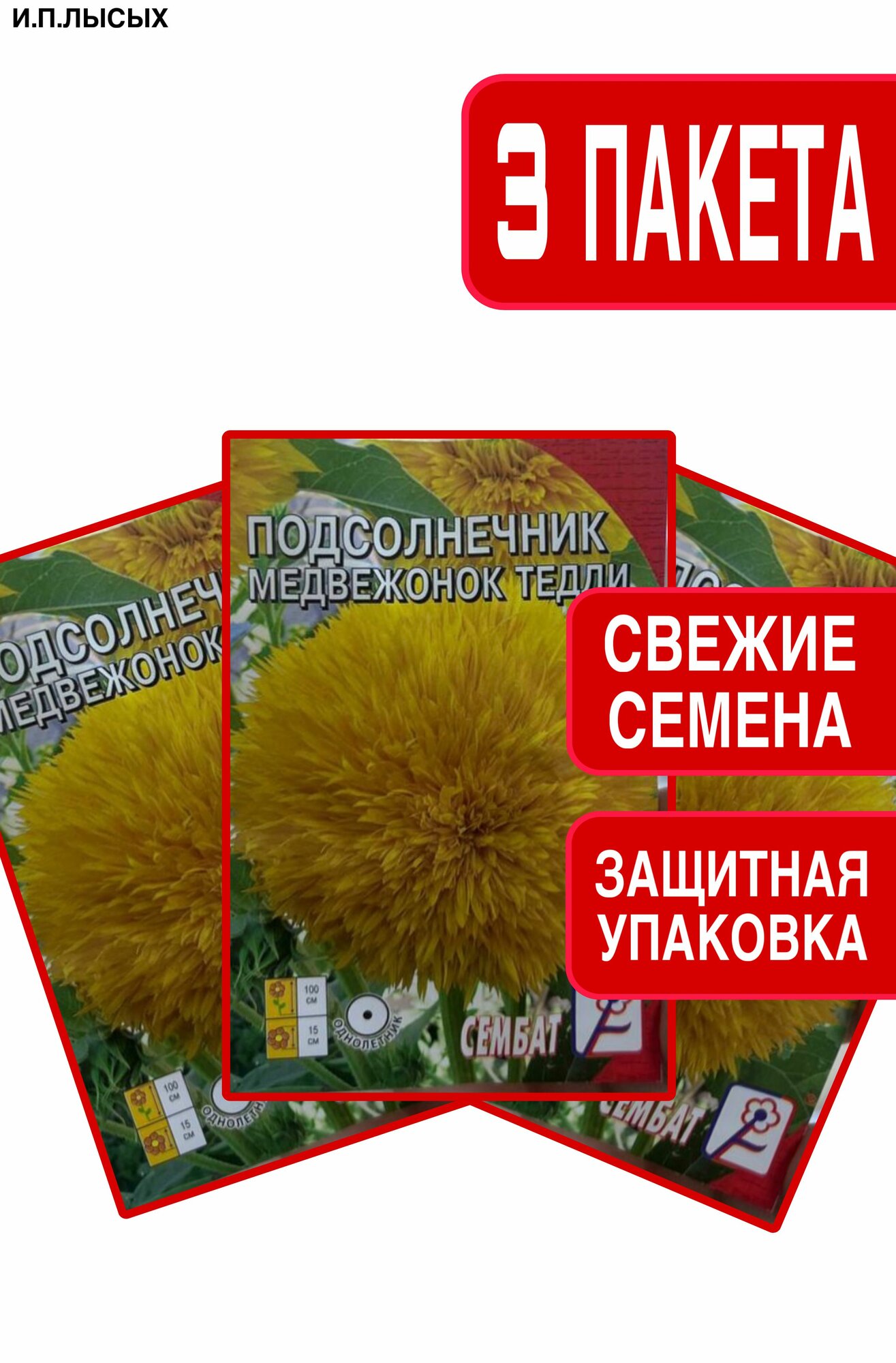 Семена Подсолнечник "Медвежонок Тедди"