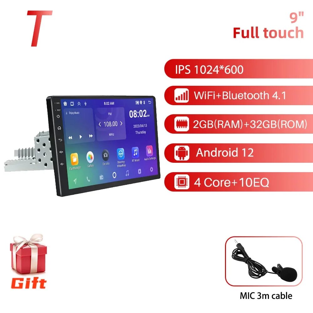 Автомобильная магнитола на Android для Citroen C4 Grand Picasso 2006-2013, 7 дюймов, 9 дюймов, 10 дюймов, 4G, CarPlay, GPS-навигация, мультимедийный видеоплеер T Pro-MIC