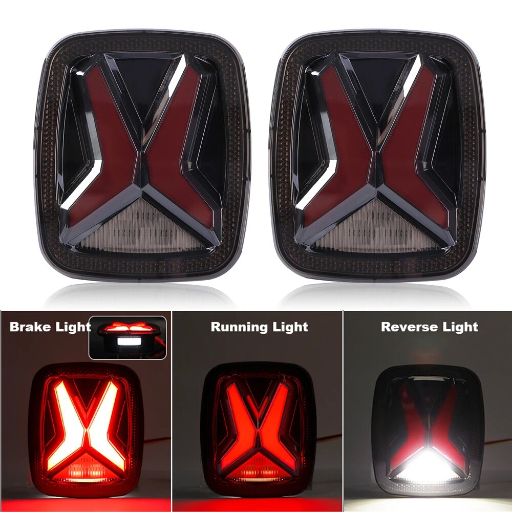 Автомобильные задние светодиодные задние фонари для Jeep Wrangler CJ TJ YJ 1998-2006 US RED VERSION