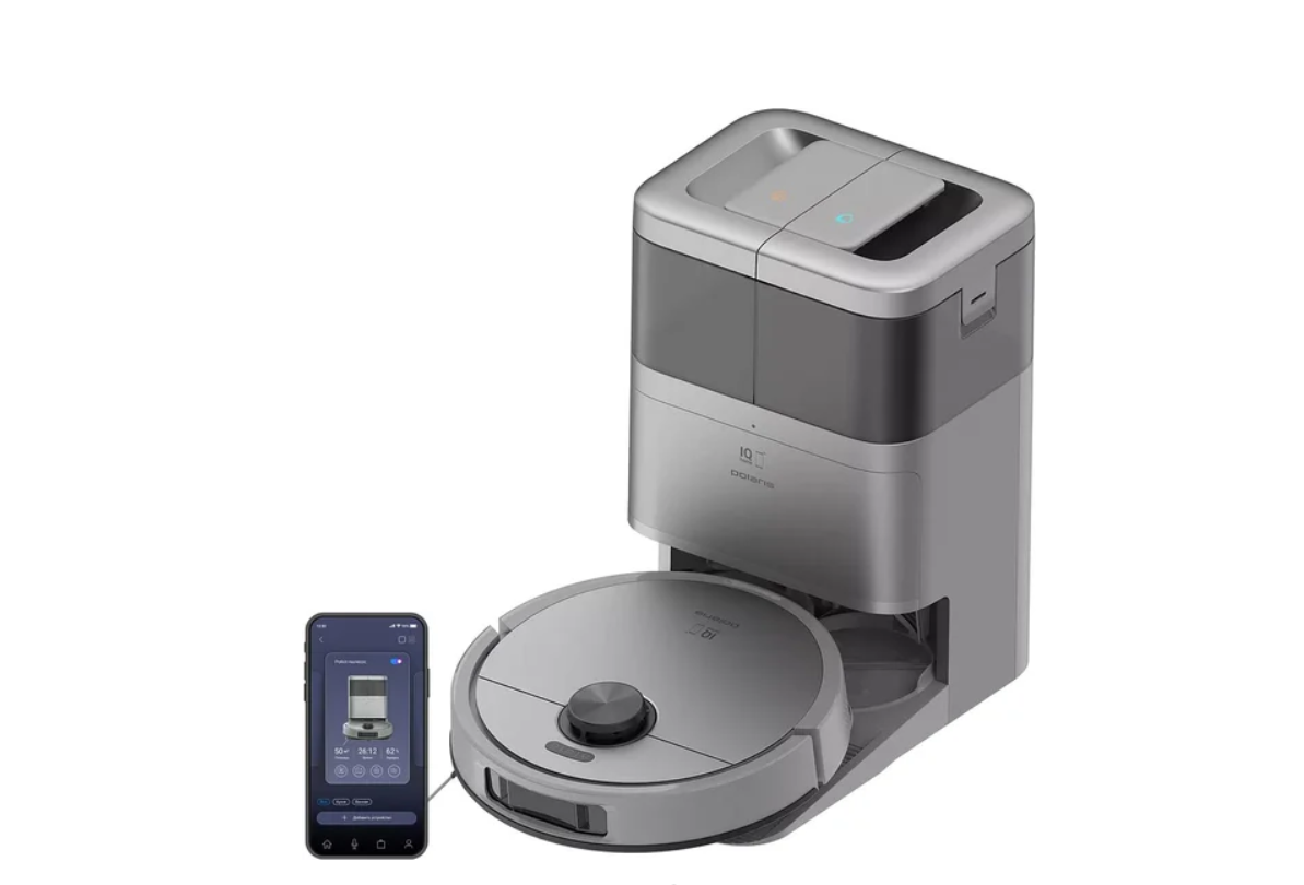Робот-пылесос POLARIS PVCRAC 7290 WIFI IQ Home серый