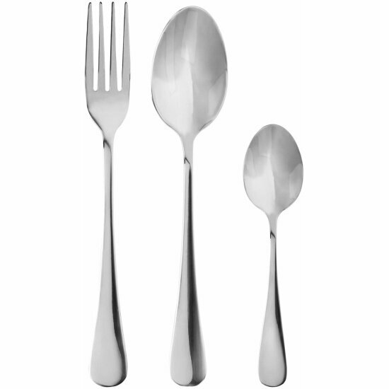 Набор Daswerk столовых приборов STANDARD 18 шт, 6 персон серебристый нержавеющая сталь, гофрокартон, 881141, 609074