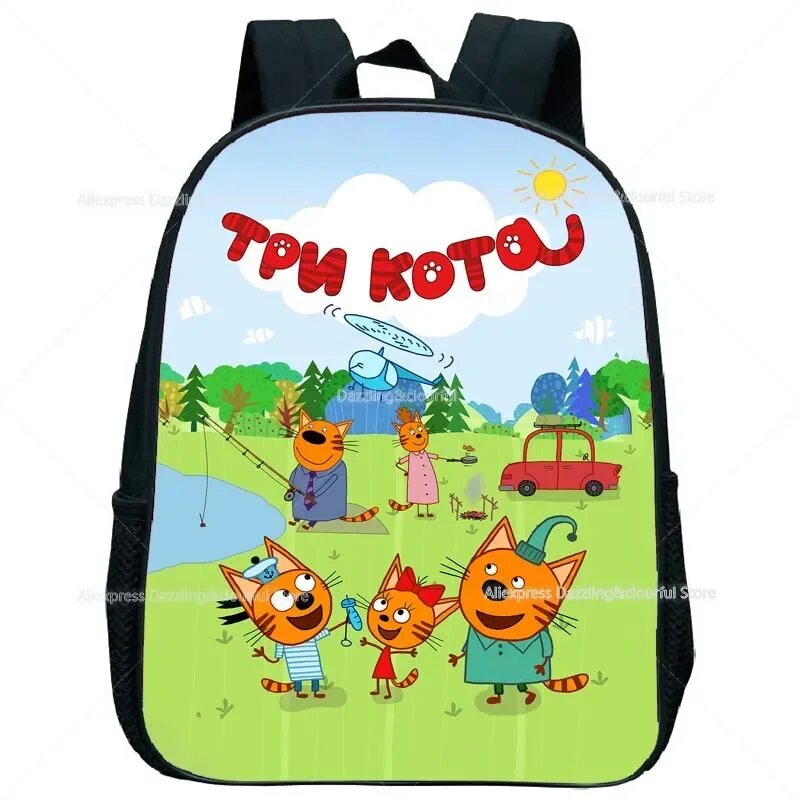 Рюкзак для детского сада «Три котята» E Cats, семейные детские рюкзаки для мальчиков и девочек, мини-моя семья, три счастливых кошек, Mochila, подарок