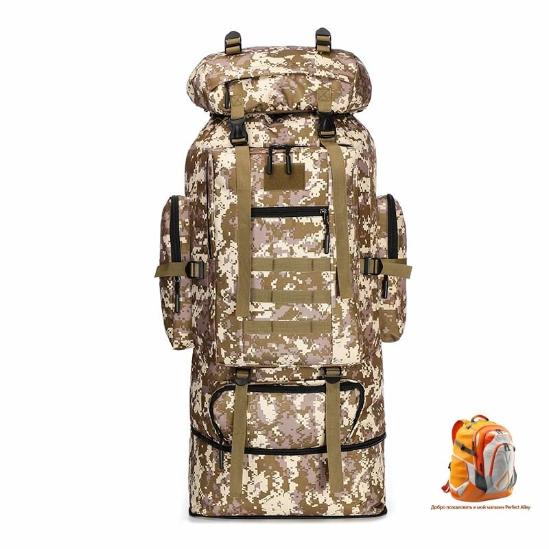 Сумка, рюкзак для рыбалки, охоты, 100 л большой емкости, спорт на открытом воздухе, альпинизм, водонепроницаемый, камуфляж