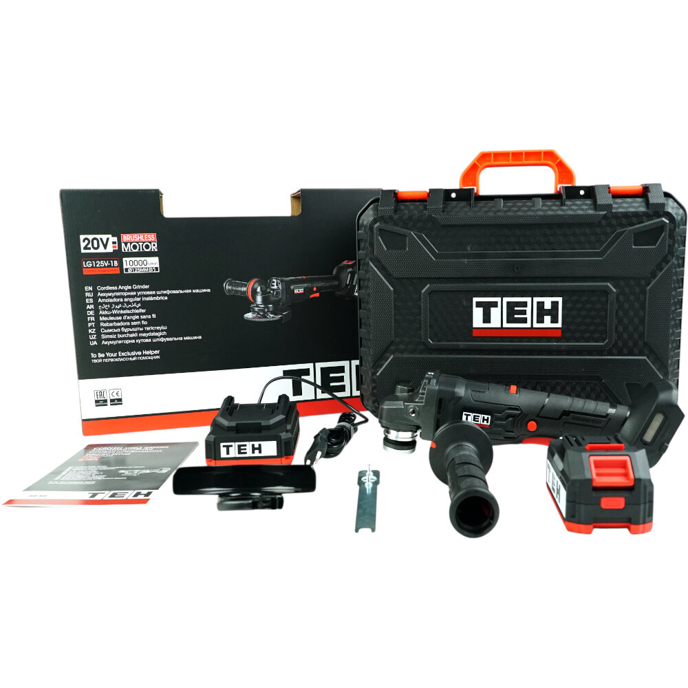 УШМ аккумуляторная 20V 125мм TEH LG125V-1B