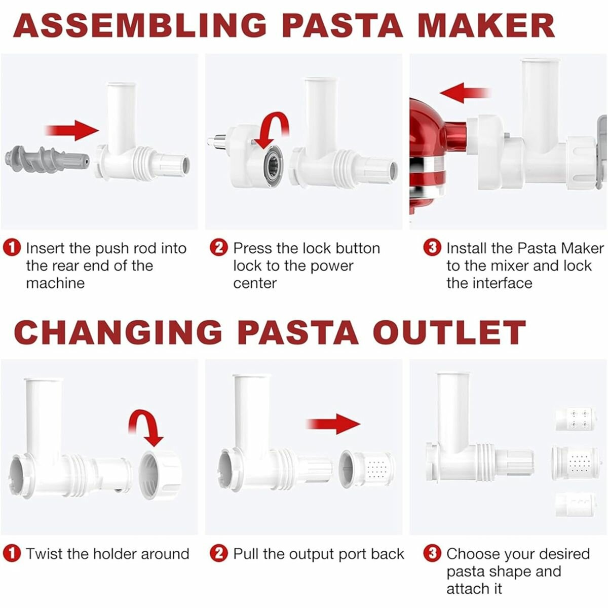 Для Миксера KitchenAid Набор Насадок Для Пасты-Пресса