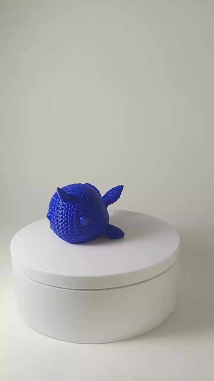 Статуэтка интерьерная "Кит вязаный" цвет синий, для иньтерьера